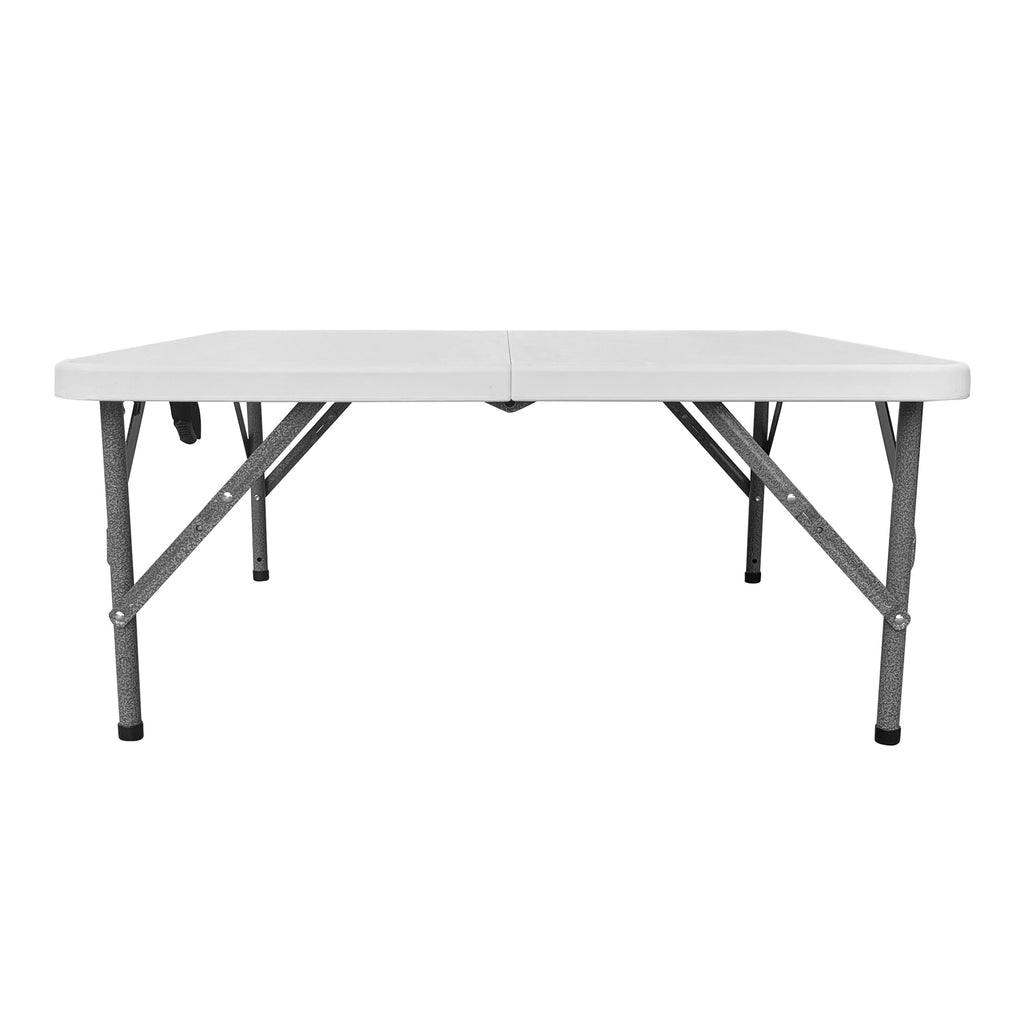 Square folding table adjustable height store